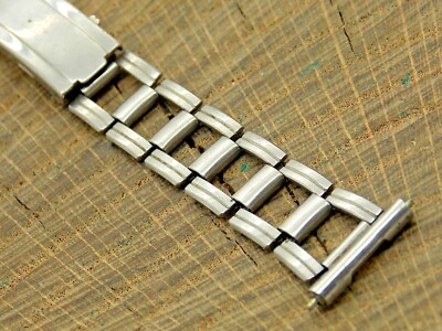 Vintage Ratchet Deployment 16mm Stainless Steel Watch Band Pre-Owned ...