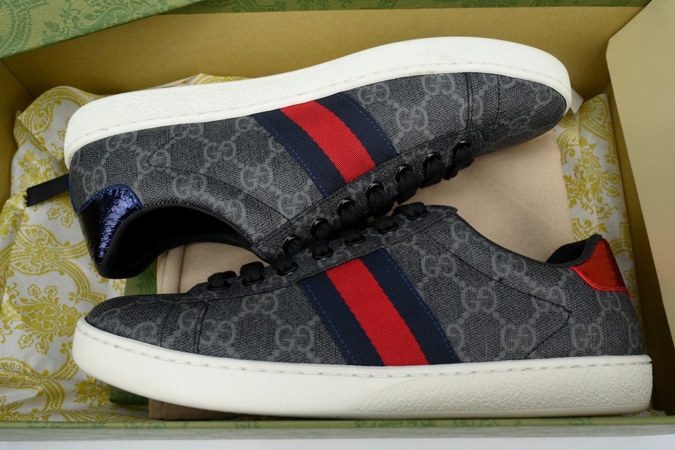 Gucci Ace 'Blue/Black/Red' Men’s Fashion Shoes _ | eBay
