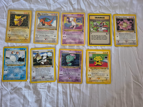 Pokémon TCG WOTC Black Star 9 Card Promo Lot - Pikachu Mew Marill ...