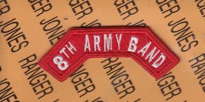 8th Army - KOREA "8th ARMY BAND" 3.25" tab patch | eBay