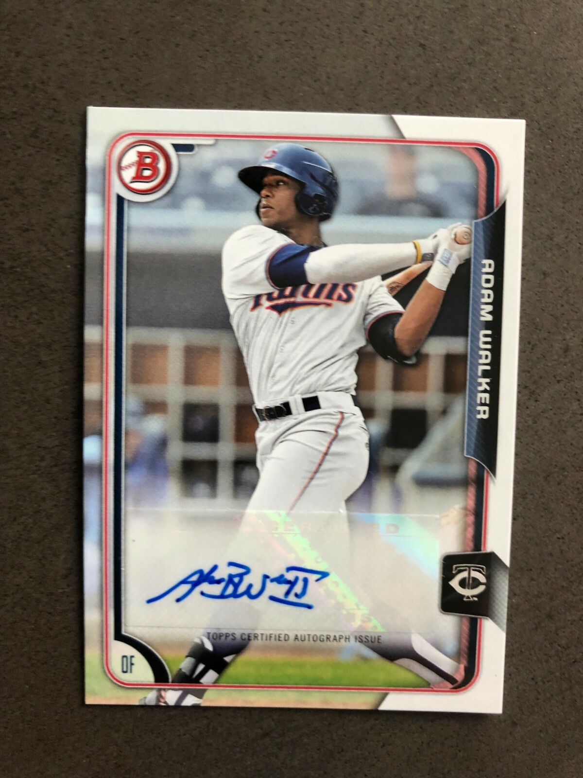 Minnesota Twins ADAM BRETT WALKER autographed 2015 Bowman - Certified ...