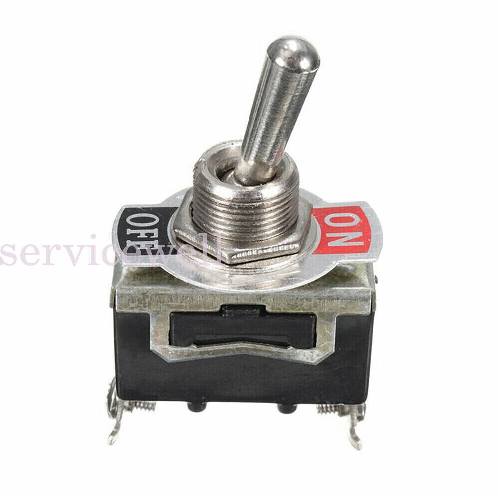 3PCS 12V Toggle Flick Switch Waterproof ON/OFF Car Dash Light Metal 12 ...