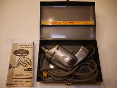 Vintage Ram Tool Corporation Ram 1/4" Drill and Case | eBay