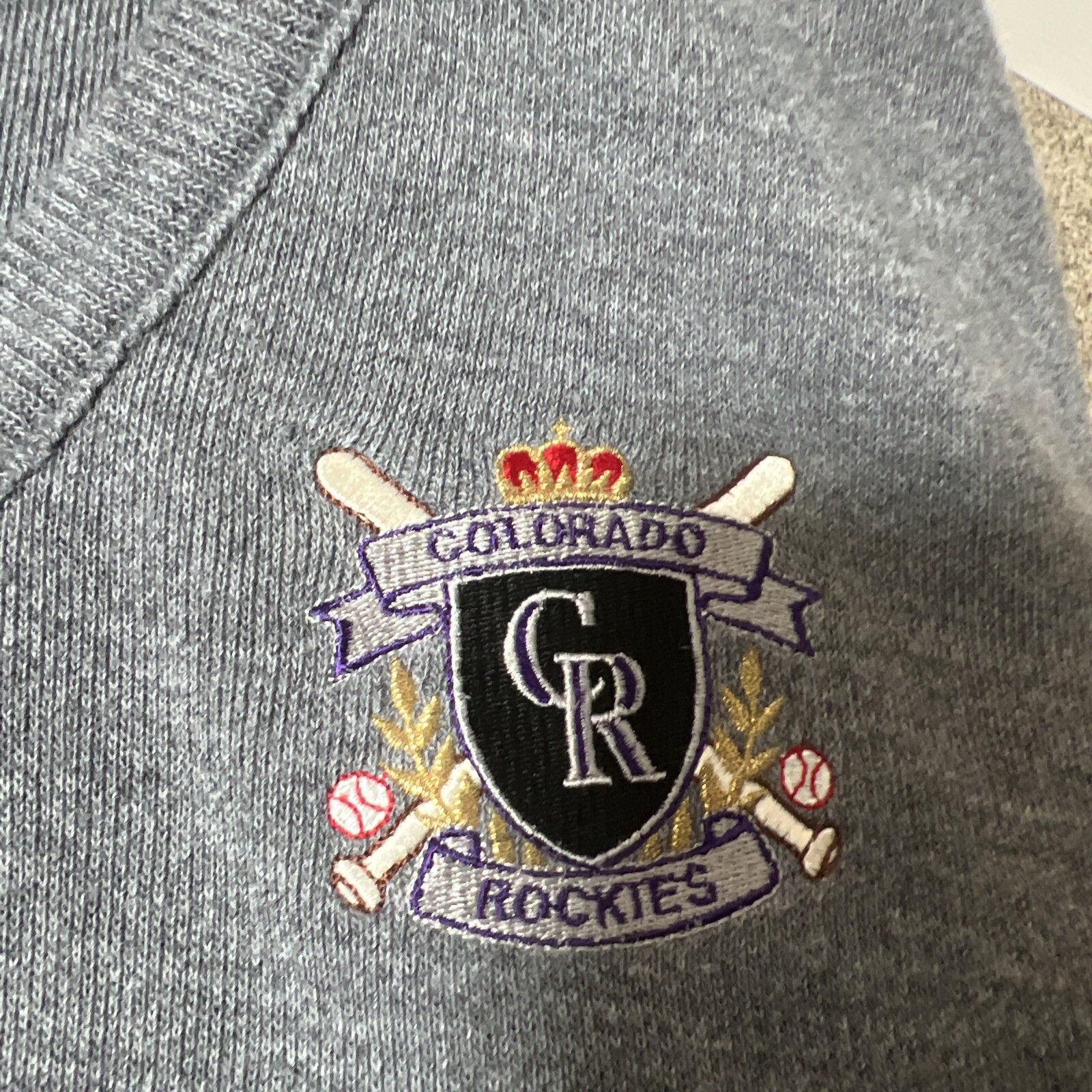 MLB Nutmeg Mills Sweaters COLORADO ROCKIES Men’s Gray Pullover Size XXL ...