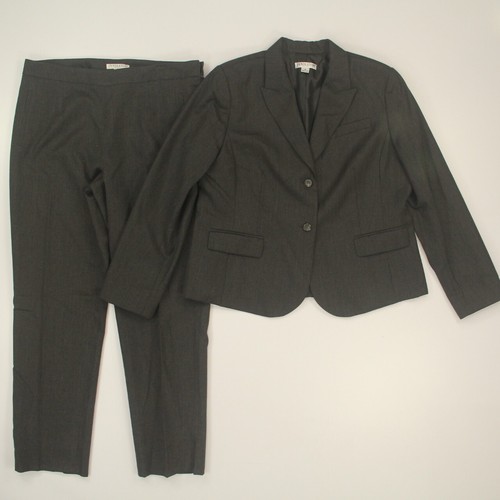 Pendleton Women's 2 pc Pant Suit Size 16/12* Charcoal Jacket Lined VTG ...