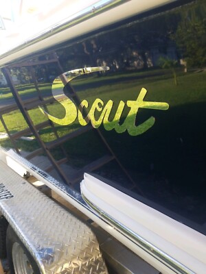 SCOUT BOAT EMBLEM - Custom Made to Order 18 Ga. 304 S/S Brushed Finish ...
