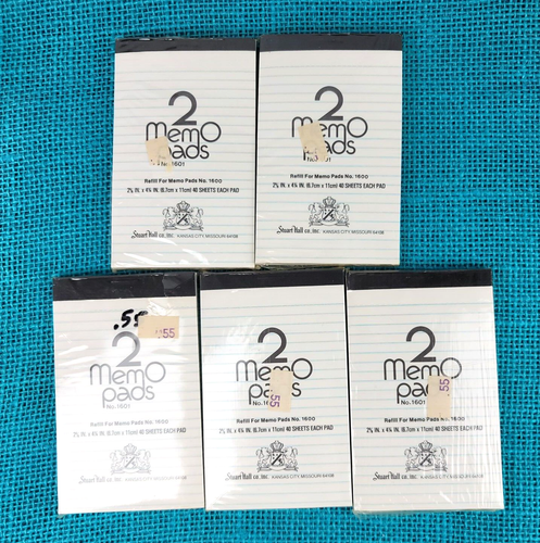 10 Vintage Mead Memo Note Pads 2-5/8 x 4-1/4" 40 Sheets Each Pad Refill ...