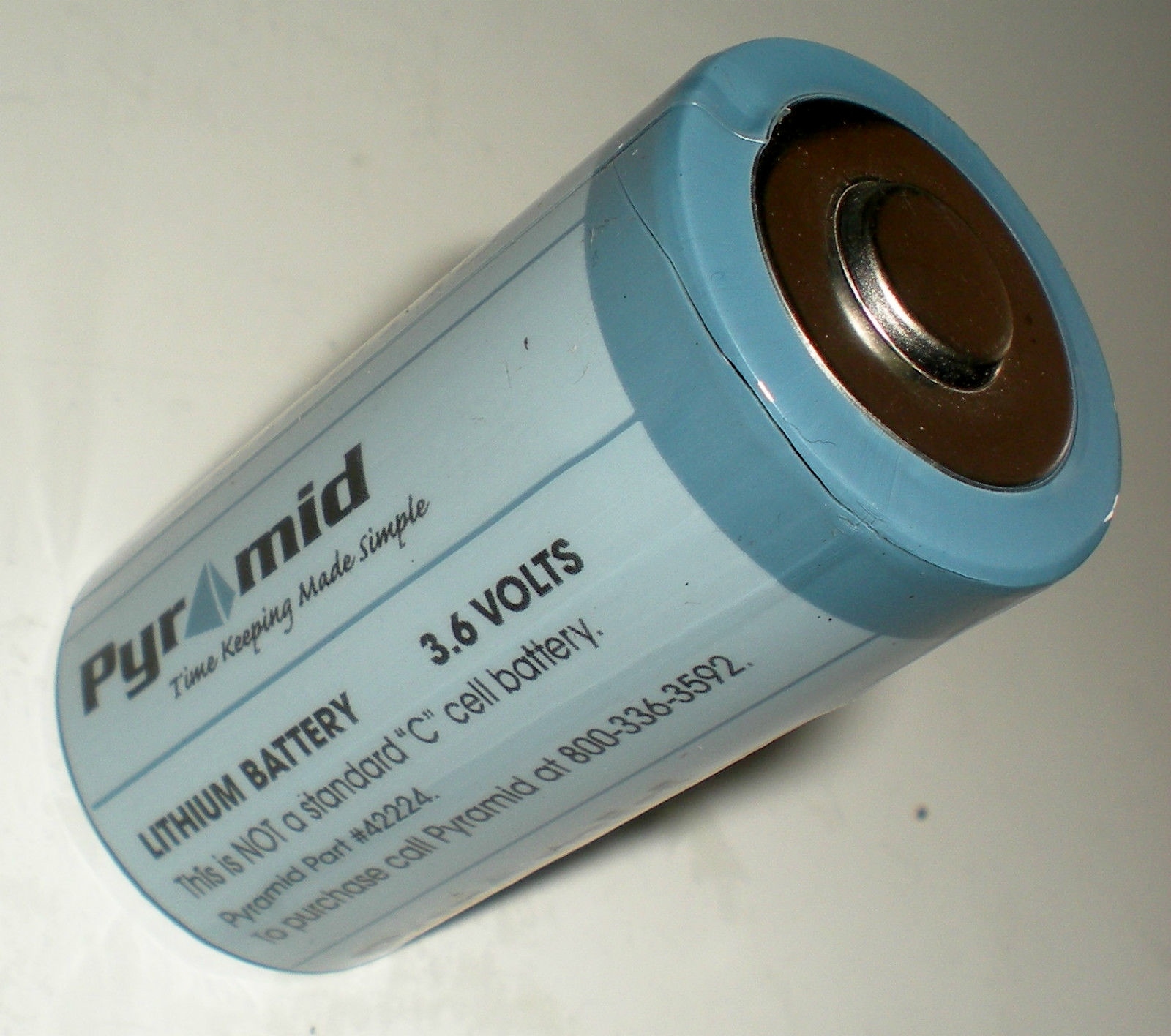 42224 LITHIUM THIONYL CHLORIDE PYRAMID TIMETRAX SYNC WIRELESS CLOCK ...