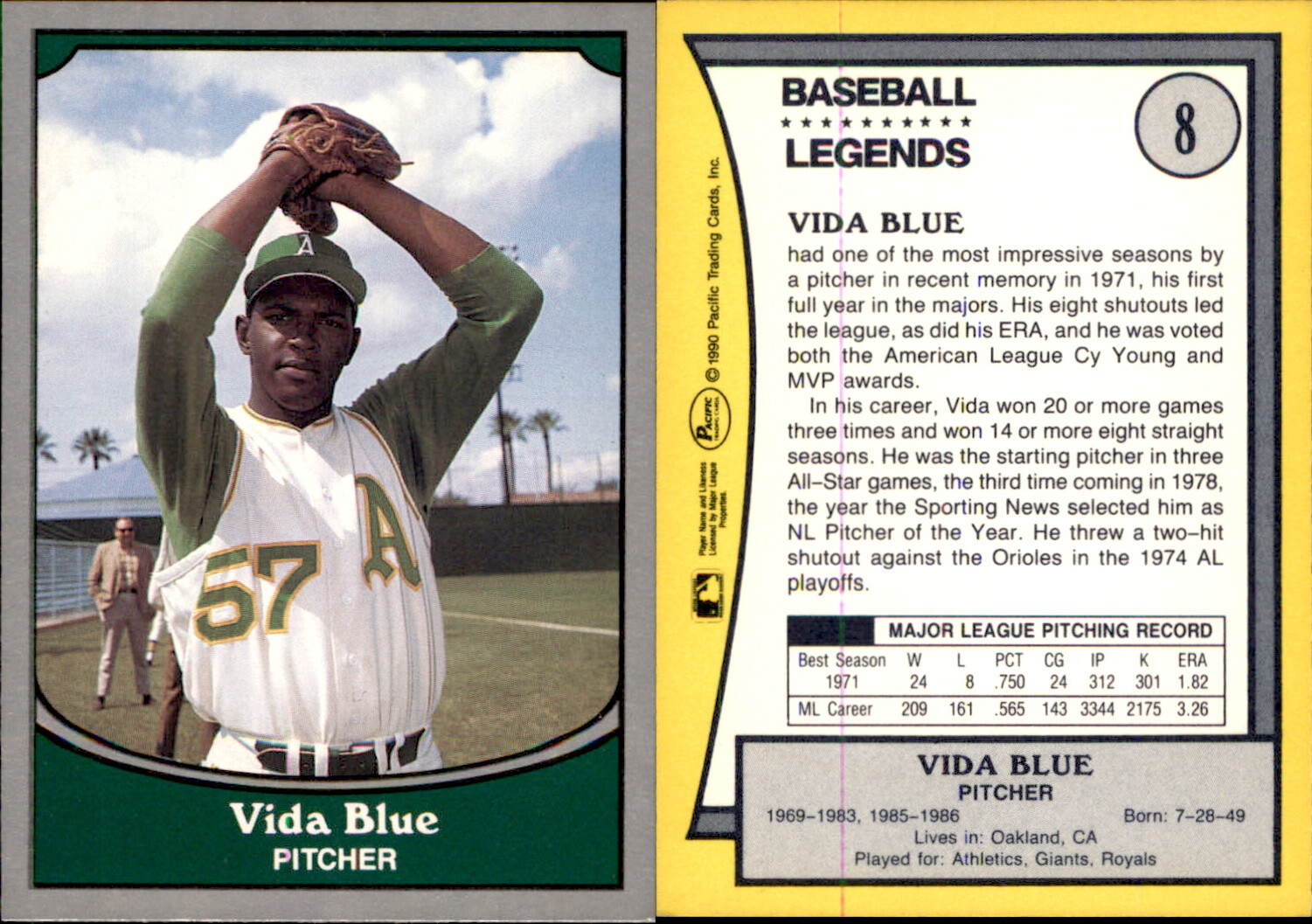 Ten Uni-Related Fun Facts About Vida Blue