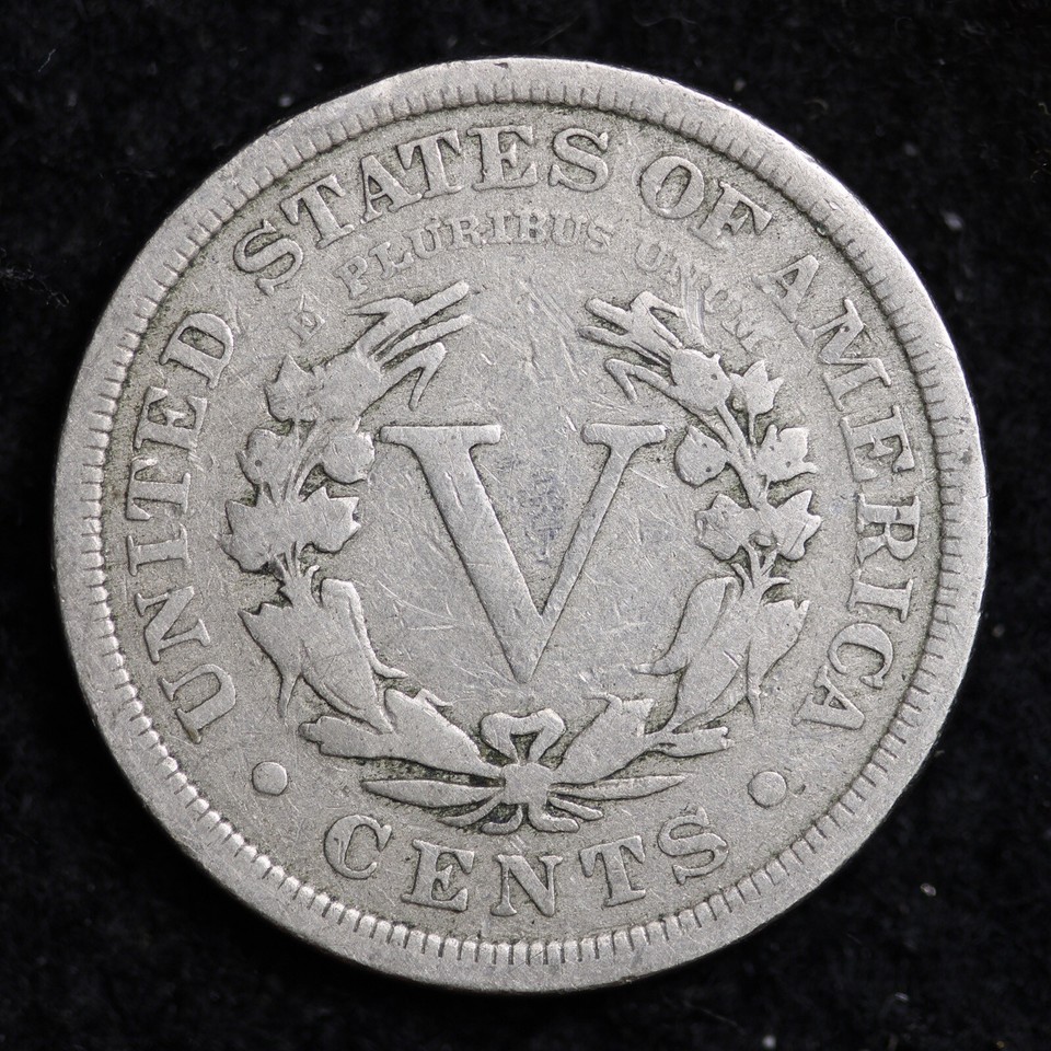 1907 LIBERTY V FIVE CENT NICKEL FINE RARE OLD COIN B125 IA | eBay