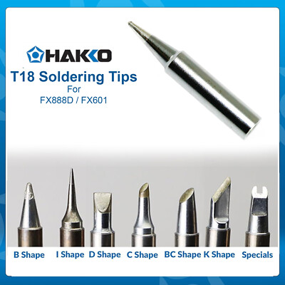 Genuine Hakko T18 Soldering Iron Tip for FX888D / FX601 - Various Size ...
