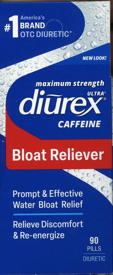 Diurex Ultra CAFFEINE Maximum Strength WATER BLOAT RELIEVER Diuretic ...