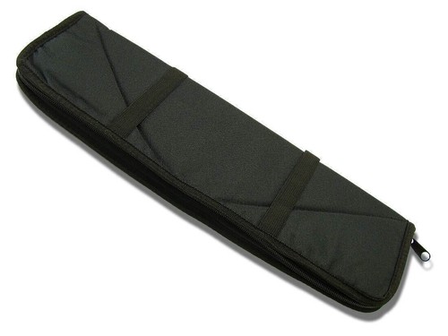 Black Nylon Zippered Fleece Lined Padded Storage Pouch Case Sheath ...