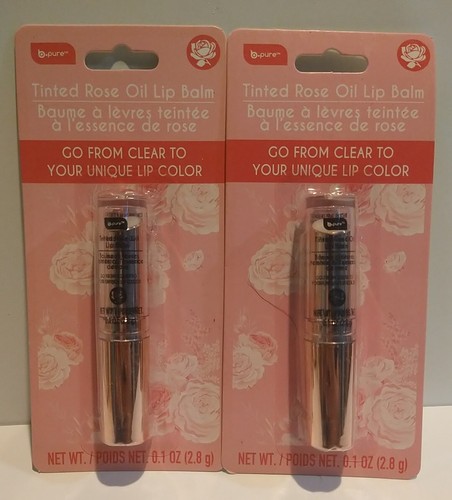 2x B Pure Tinted Rose Oil PH Adapting Lip Balm Clear to Your Unique Lip ...