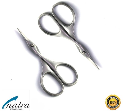 2x Nail Scissors Cuticle Scissors 9 CM Manicure Pedicure Stainless ...