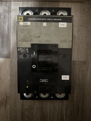 Q4L3300Square D CB 300A 600V 3 Pole Main Breaker w Adjustable Trip 200 ...