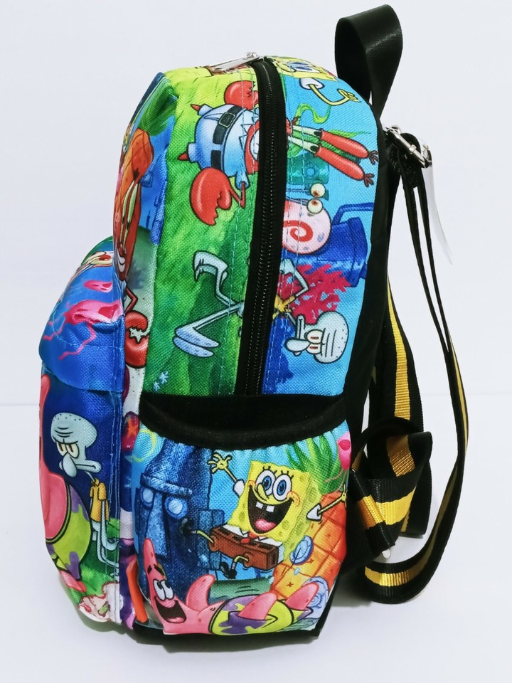 Nickelodeon Spongebob Patrick Mr. Krabs All Over Print 12" Backpack ...