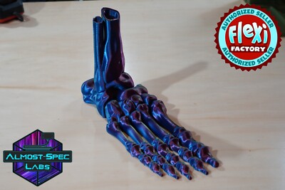 SPOOKY 3D Printed Flexi Factory Fully Articulated Skeleton Foot | eBay