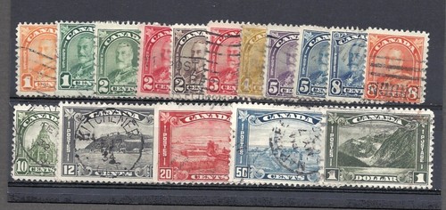 Canada Stamps #162 to 177, Used Set, "Scroll" Issue, King George V, CV ...
