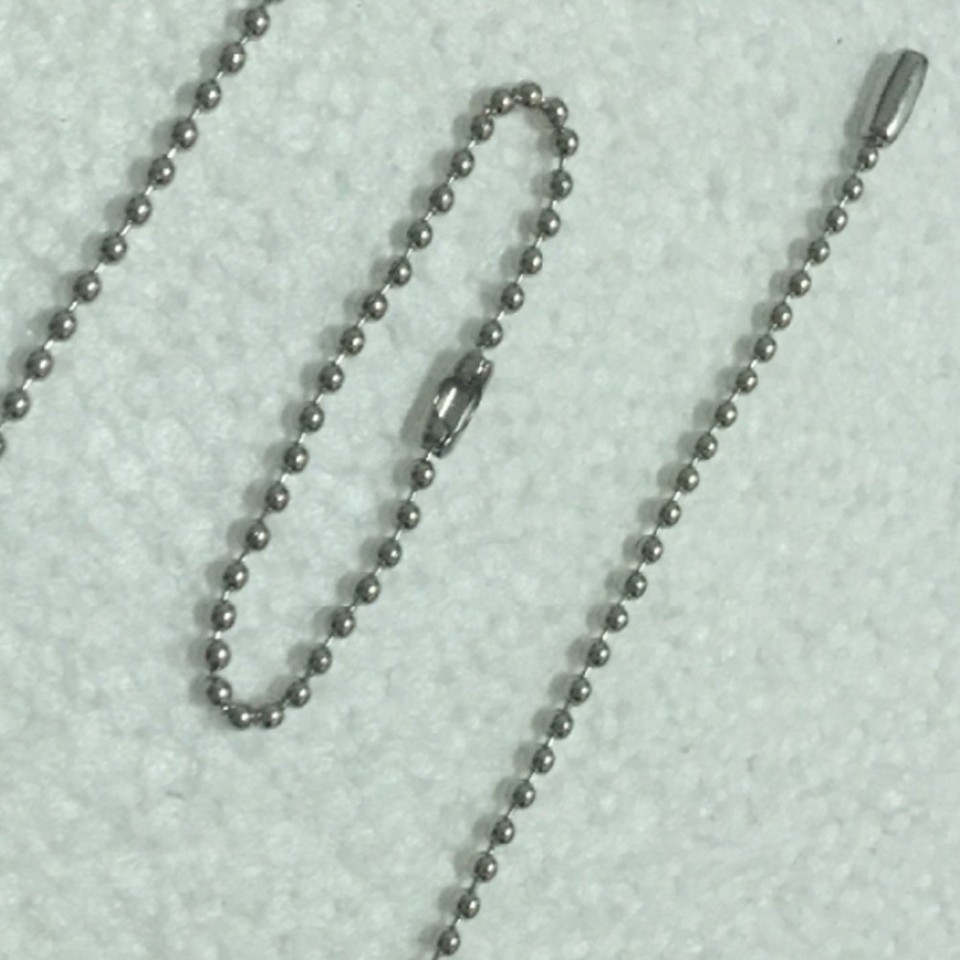 Stainless Steel Ball Chain With Connector Clasp For Dog And Keychain ...