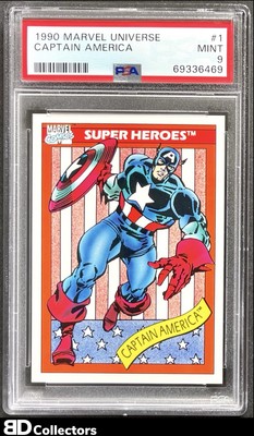 CAPTAIN AMERICA PSA 9 #1 1990 Impel Marvel Universe Series 1 Mint | eBay