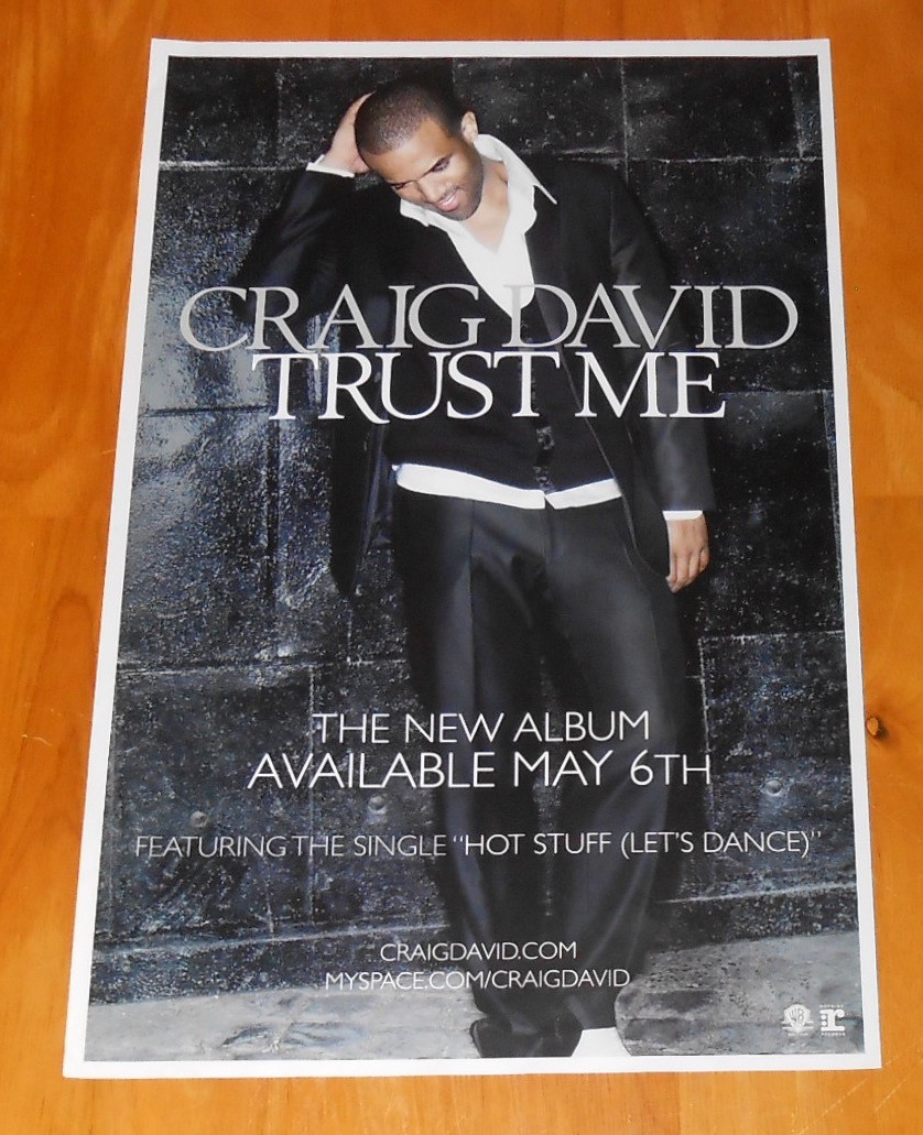 Craig David Trust Me Poster Promo Original 11x17 R&B | eBay