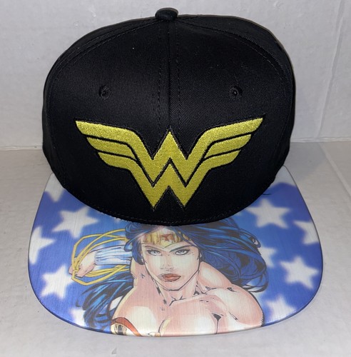 DC Comics Wonder Woman Adjustable Baseball hat cap Black Snapback ...
