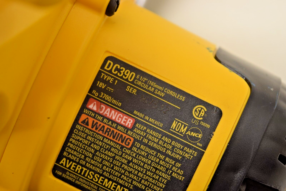 DeWalt 18V Circular Saw DC390 6 1/2” Tool Only - TESTED - READ! | eBay