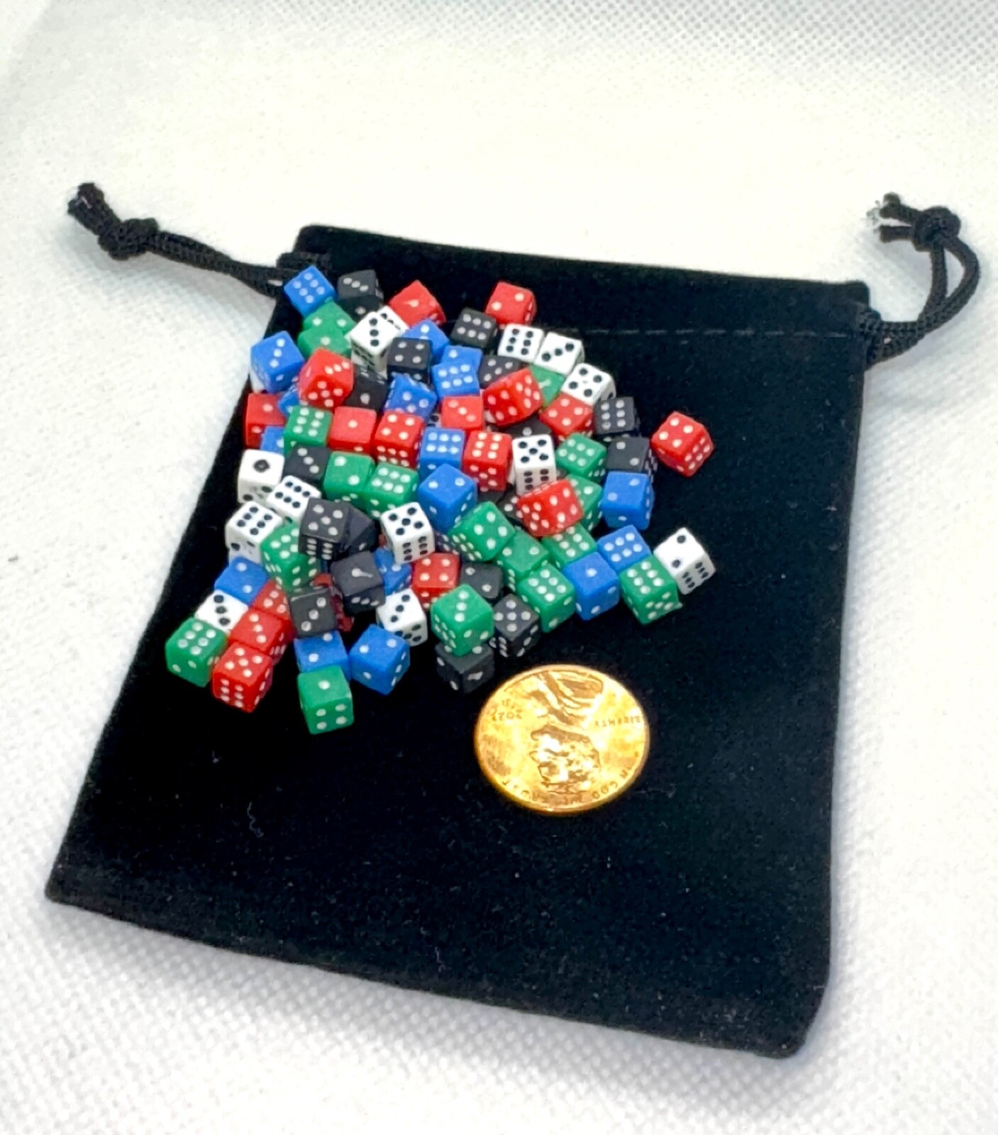 New 5mm Deluxe 100 MINI Dice Transparent Multi Color RPG Game Tiny D6 ...