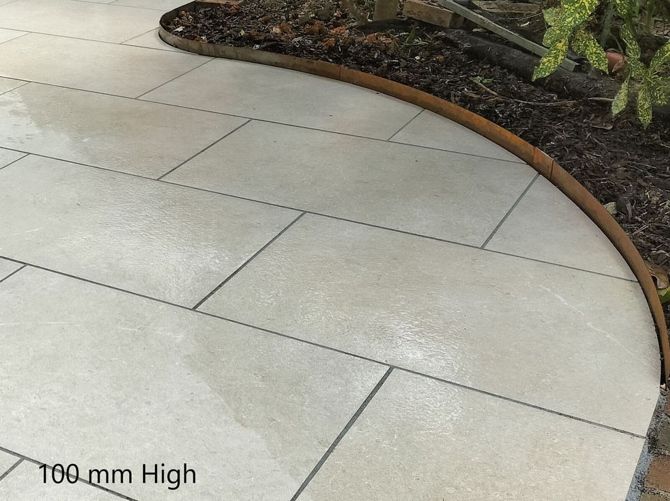 lawn edging, 150 mm Corten steel edging, rusty edging, path edging ...