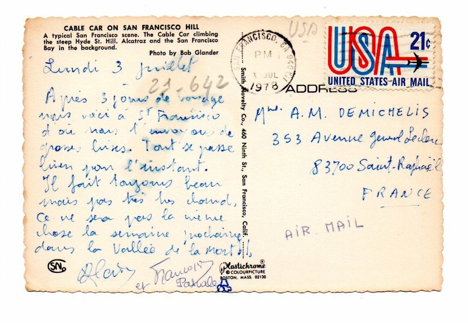 USA: Cable Car, San Francisco Hill & Alcatraz Island, Photo Bob Glander ...