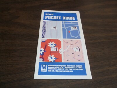 APRIL 1997 WASHINGTON METRO SYSTEM METRORAIL POCKET GUIDE | eBay