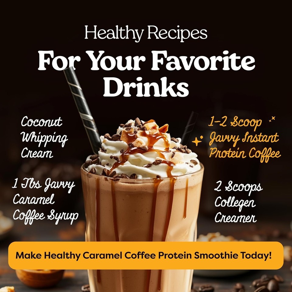 Javy Caramel Protein Coffee - Premium Whey Protein & Instant Iced ...