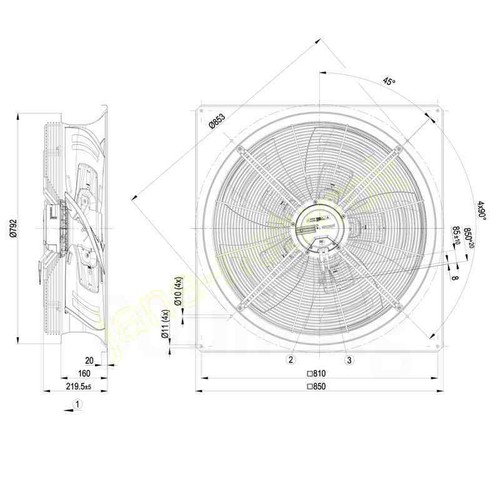1pc new W3G710-GO81-01 380V 930W W3G710-G081-01 Inverter fan (by Fedex ...
