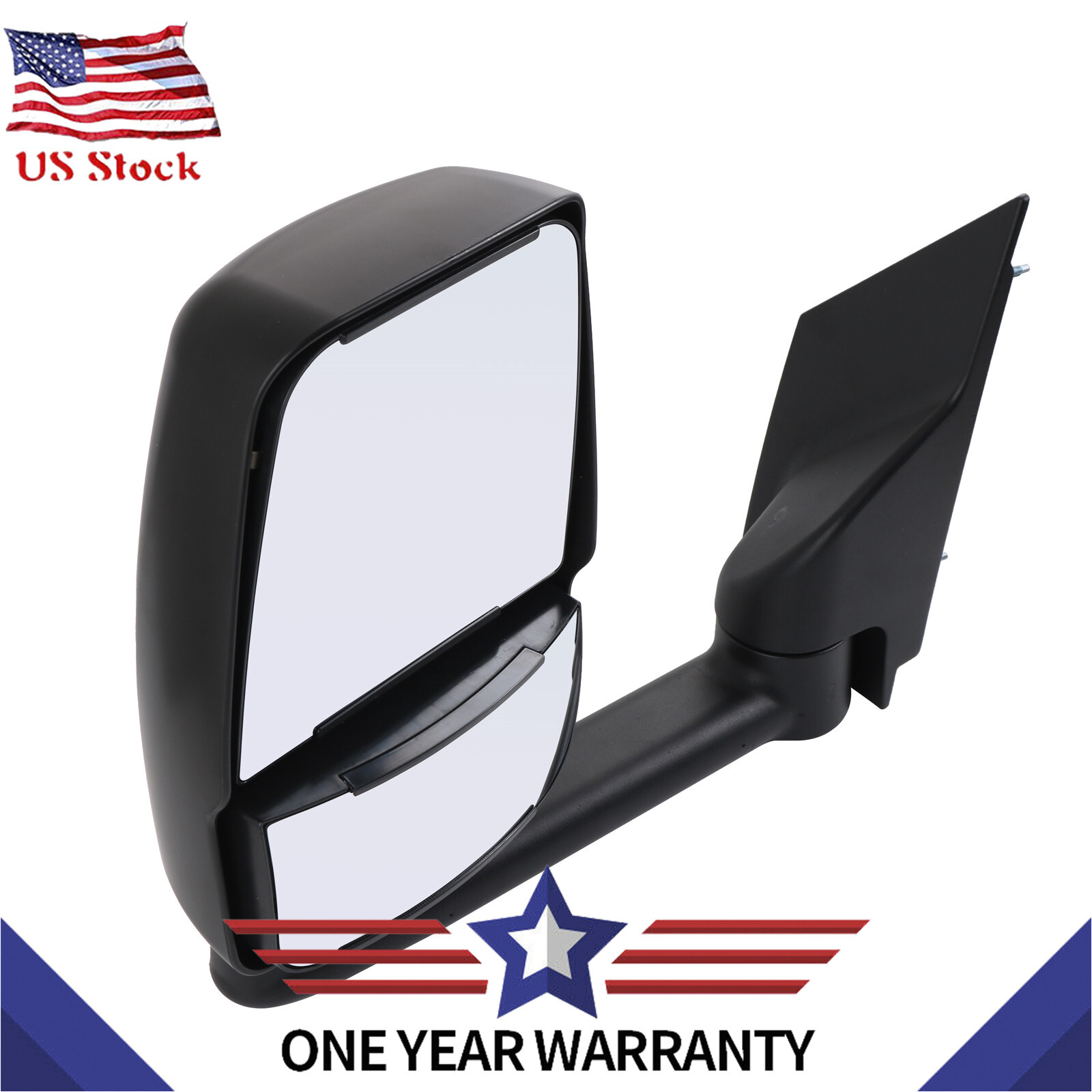 Pair Black Manual Tow Mirrors LH + RH For 03-17 Chevy Express GMC ...