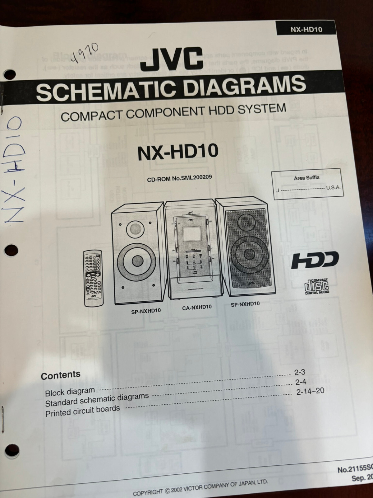 JVC NX-HD10 CA-NXD10 SCHEMATICS (SERVICE MANUAL) - schematics only ...