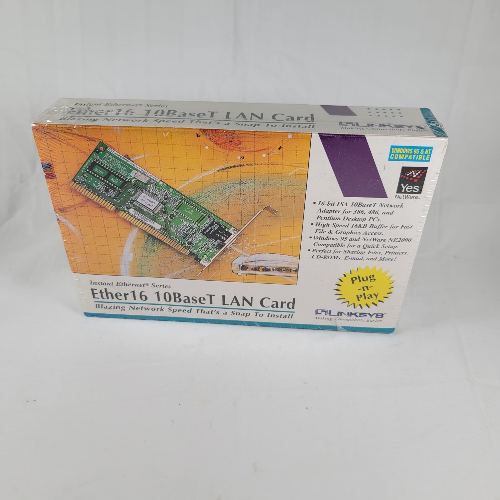 Linksys Ether 16 10baset LAN Card Model# Lne2000t for sale online | eBay