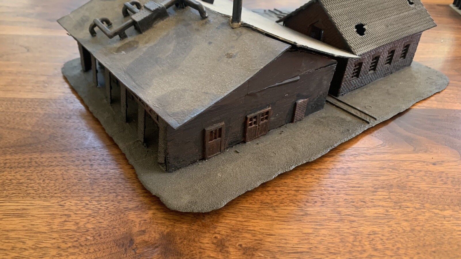 N Scale Factory Lot Built And Weathered Buildings 13x10 And Two 4.5x3 ...