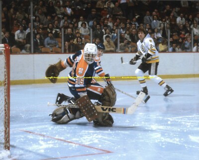 JIM CORSI Makes BIG SAVE At ICE LEVEL 8x10 Photo EDMONTON OILERS Star ...