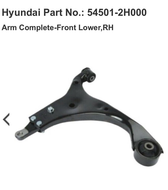 Original Hyundai OEM Lower Control Arm Front Right 07-09 Elantra 54501 ...