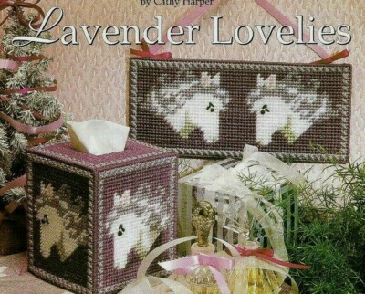 LAVENDER LOVELIES HORSE TISSUE BOX COVER PLASTIC CANVAS PATTERN ...