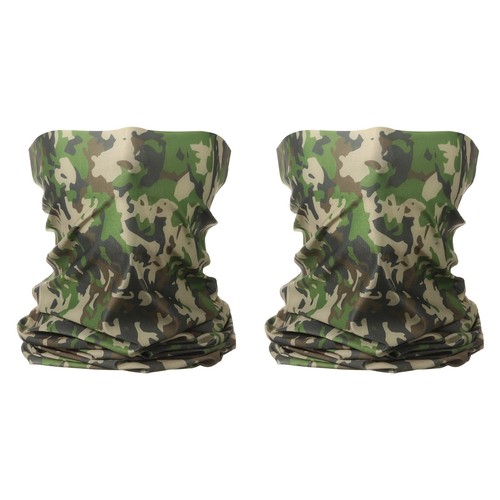 2pcs Summer Neck Gaiter Sun Protection Face Mask for Fishing, Camo Army ...