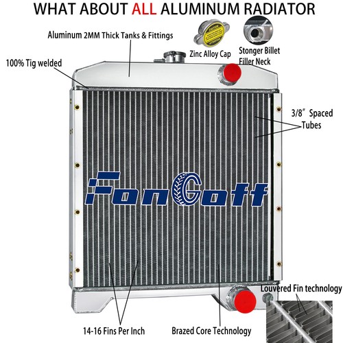 3 Row Aluminum Radiator Fit Case IH Backhoe 580K 580K-1 580K-11 580K ...