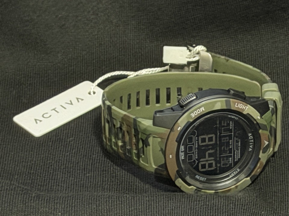 Activa X Terrain Invicta Digital - 45mm Camouflage Green Watch ...