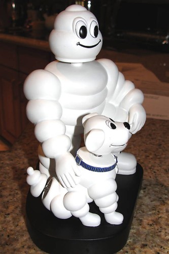 MICHELIN MAN & DOG 7" BOBBLEHEAD DOLL PROMOTIONAL ITEM MICHELIN TIRE ...