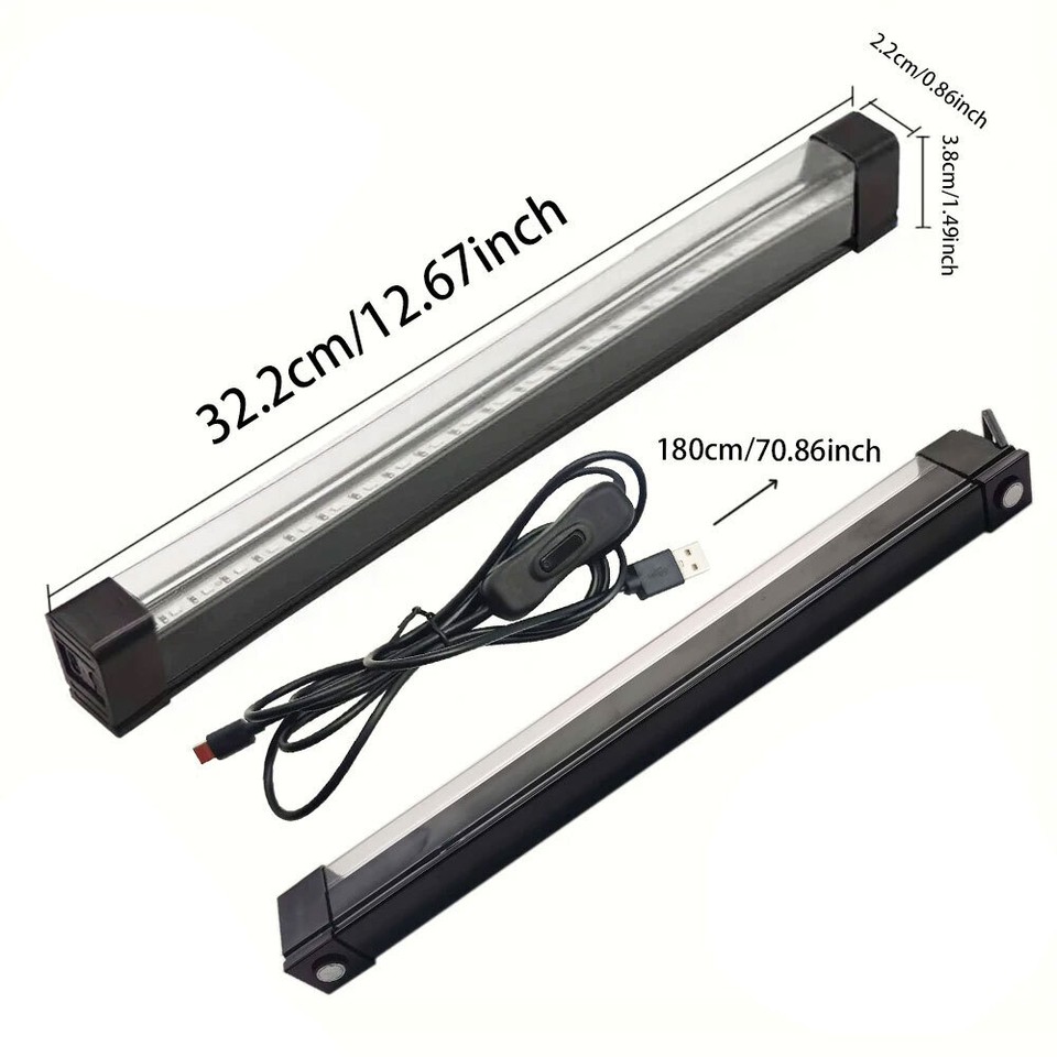 2Pcs 48 LED UV Black Light Bar Fixtures Ultraviolet USB Strip Lamp DJ Party Club | eBay