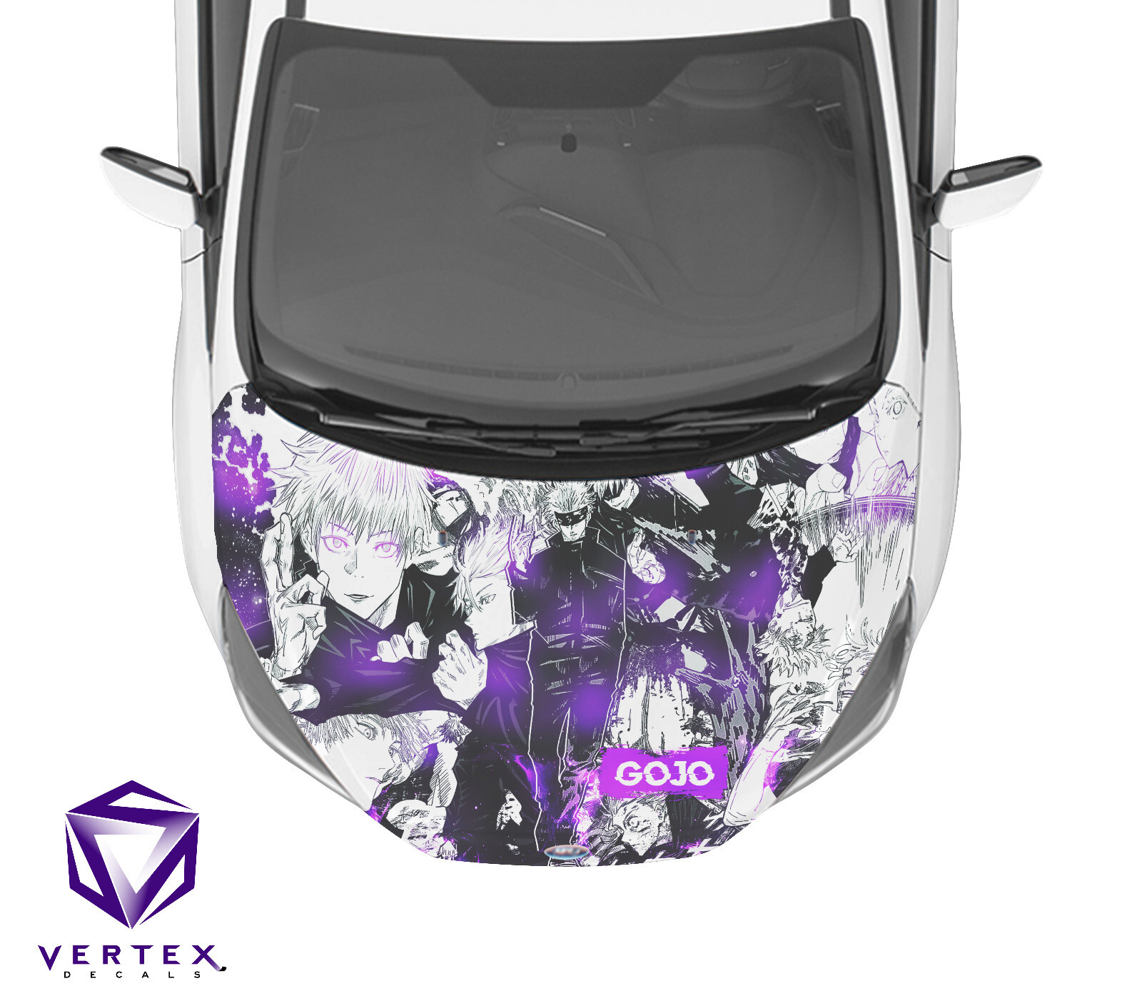 Jujutsu Kaisen Gojo Anime Hood Wrap Weatherproof Vinyl Decal 50"X60" -K ...