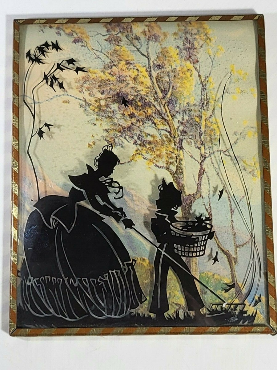 Reverse Silhouette Painting Reverse Painted Silhouette Framed Print