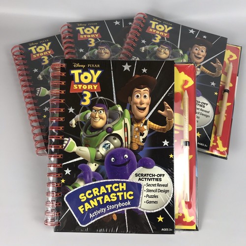 LOT OF 4 Disney Pixar TOY STORY Scratch Fantastic Art Activity Book ...