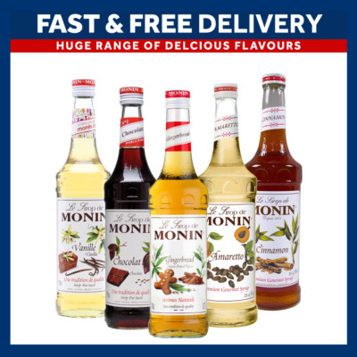 Monin Coffee Syrups 70cl Bottles - AS USED BY COSTA COFFEE - Select ...
